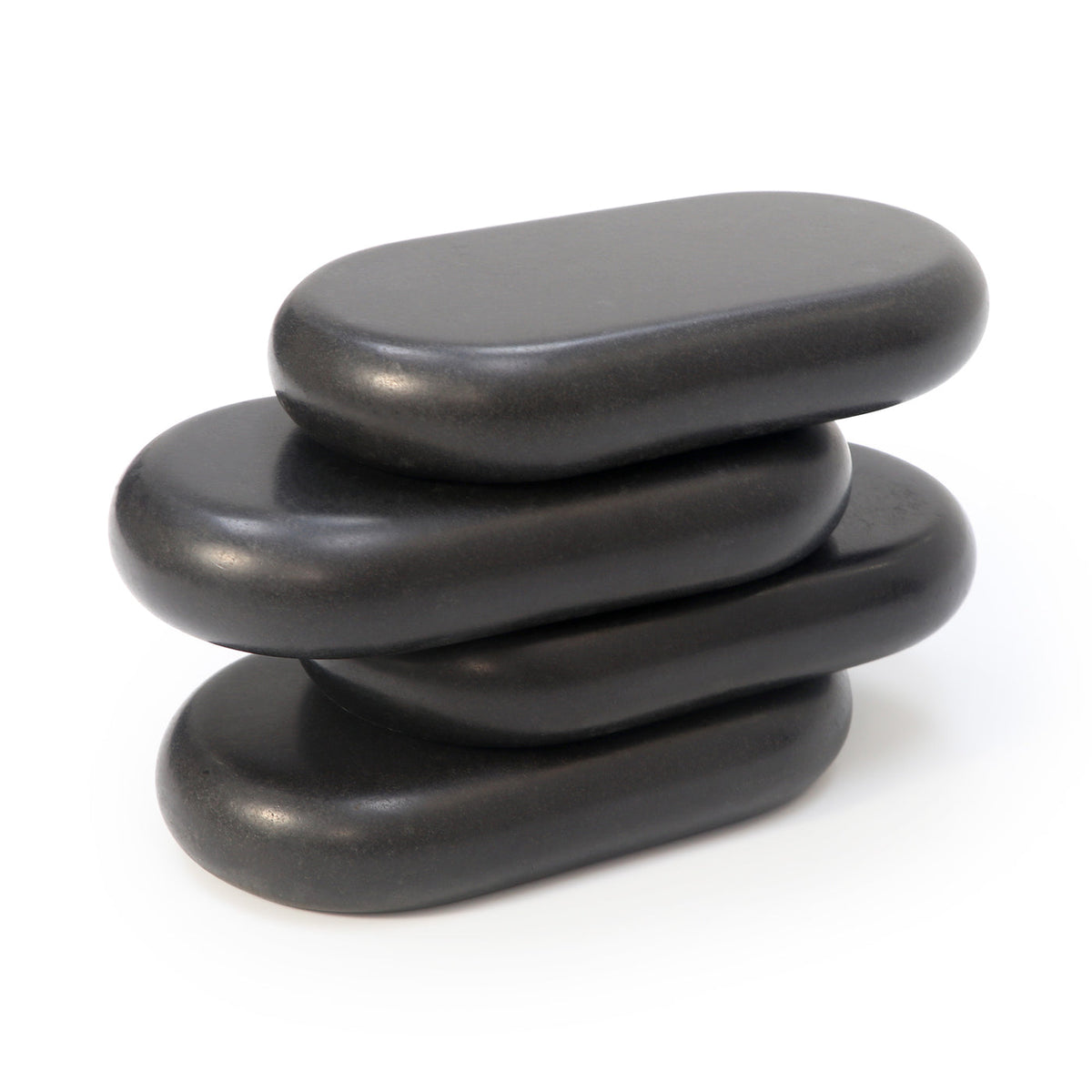 Master Massage Xx Extra Large Flat Ovular Basalt Hot Massage Stone 4 P