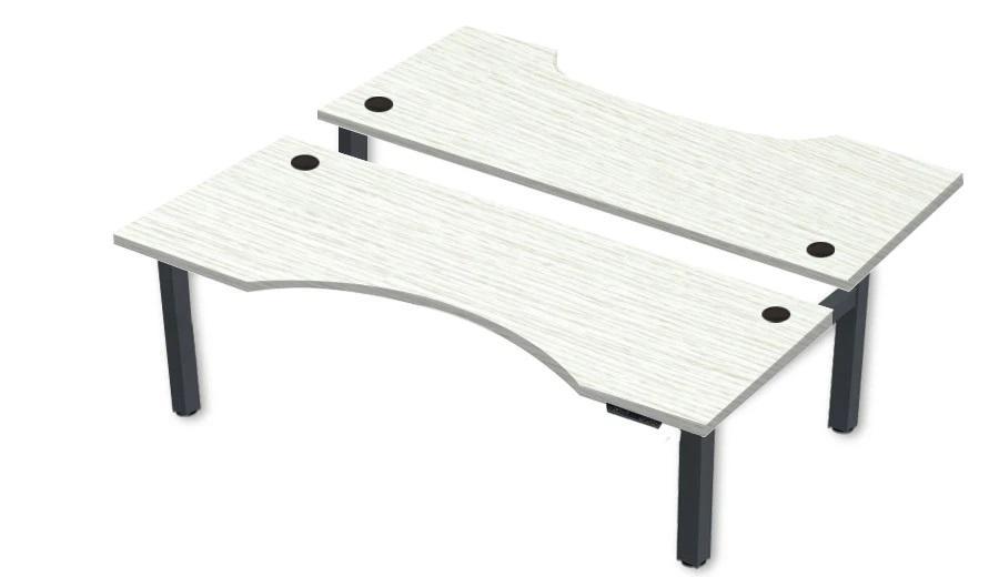 Rev.247 REV300-6024 Dual Height-Adjustable Desk - Cutout ...